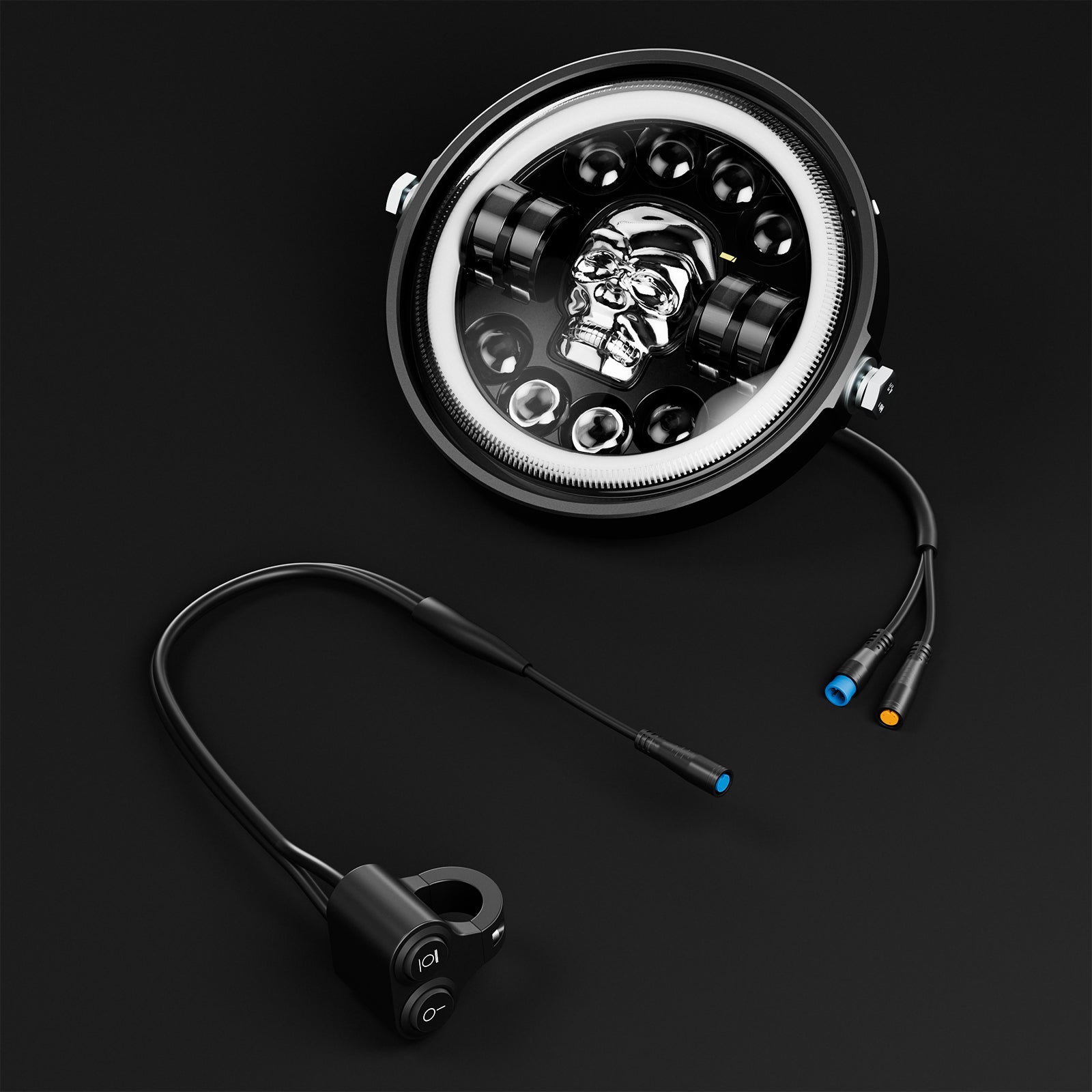 7" Skull Head LED Headlight for Super73 – evmod.us