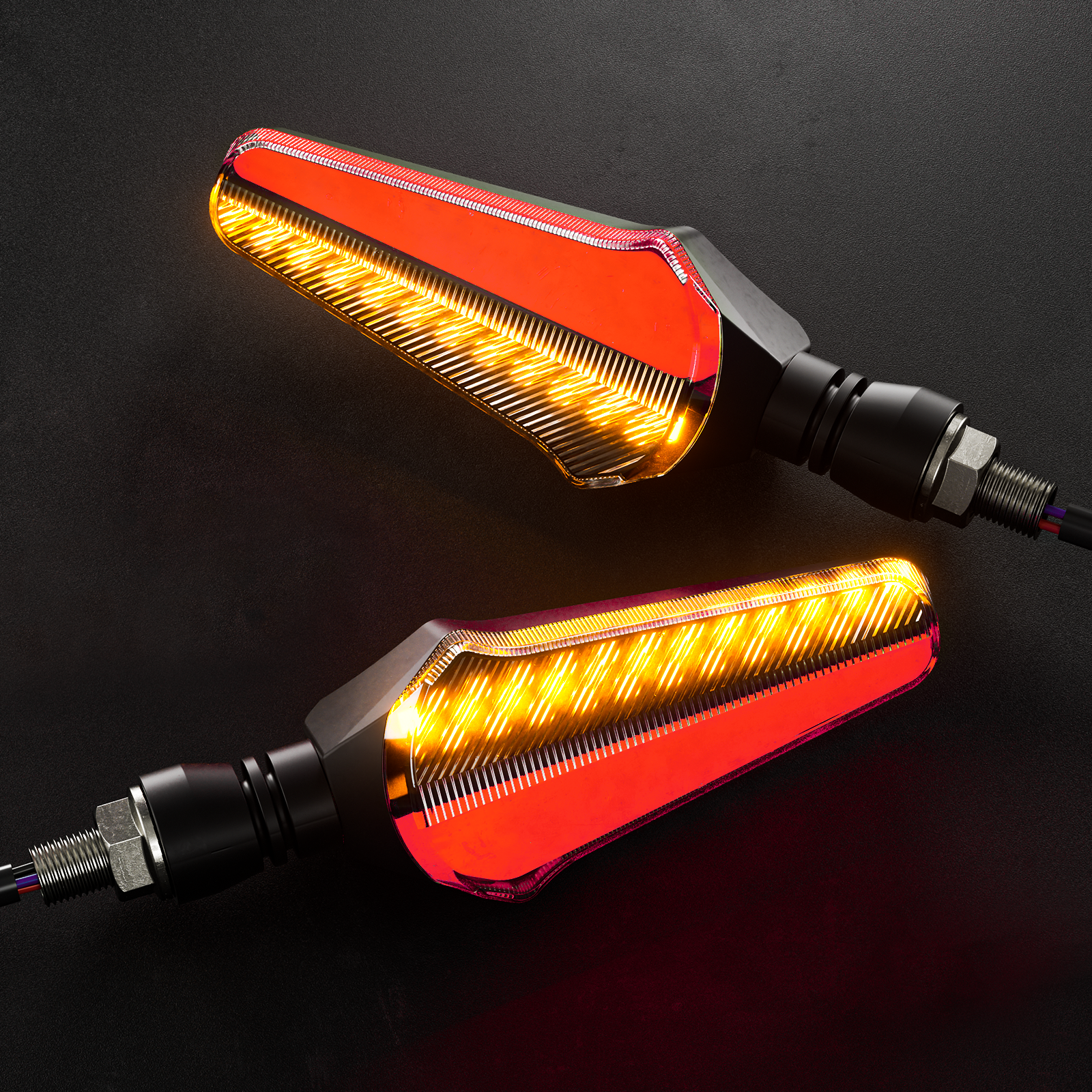 Red Flowing LED Turn Signal Lights Kit with Horn for Super73 – EVMOD